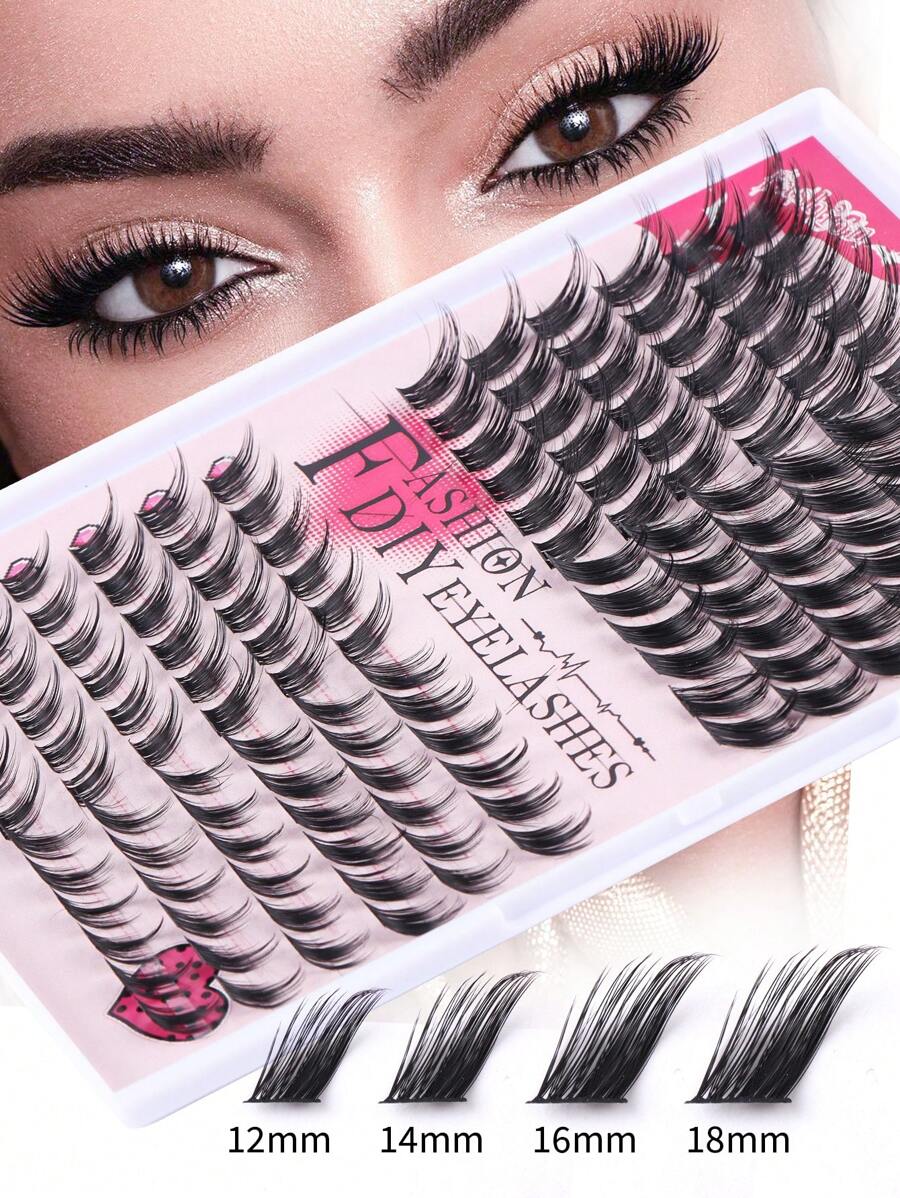 144PCS DIY Eyelash Extension Fox Eye Eyelashes Manga Individual Lashes ...