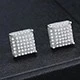 1 Pair Square - Shaped Stud Earrings For Men, Men's Black Fashion ...