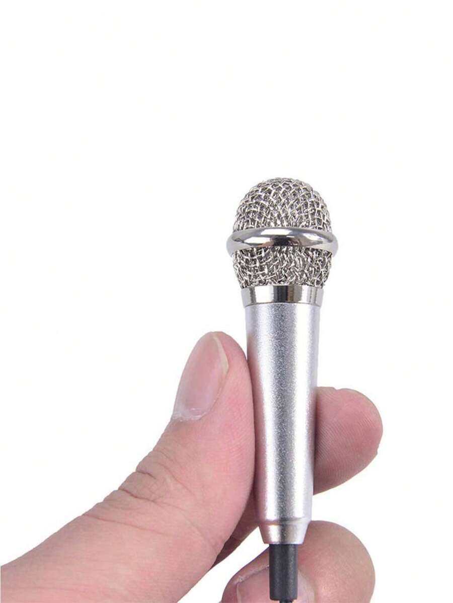 Microphone de téléphone portable en métal pour chant, avec écouteur ...