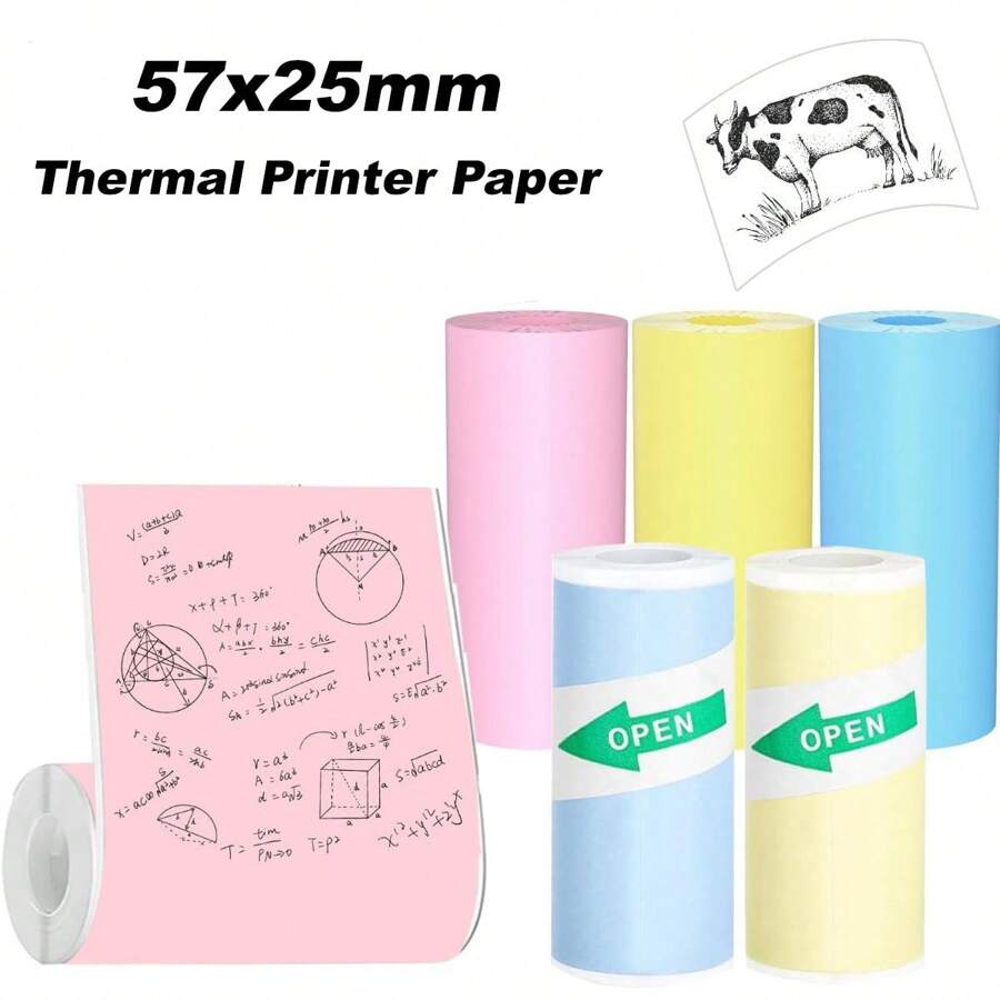 Thermal Printer Paper Colorful Printer Paper Mini Camera Paper Roll ...