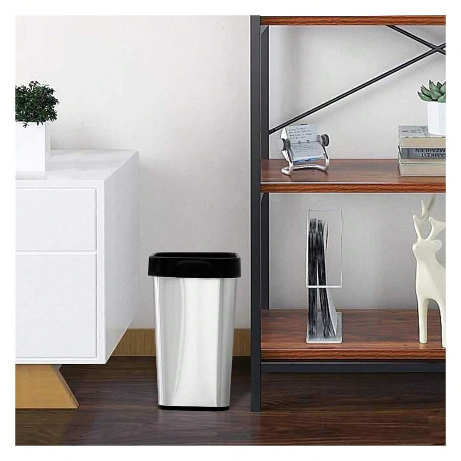 8 L / 2 Gallon Slim Stainless Steel Trash Can, 7 Inch Wide Small ...