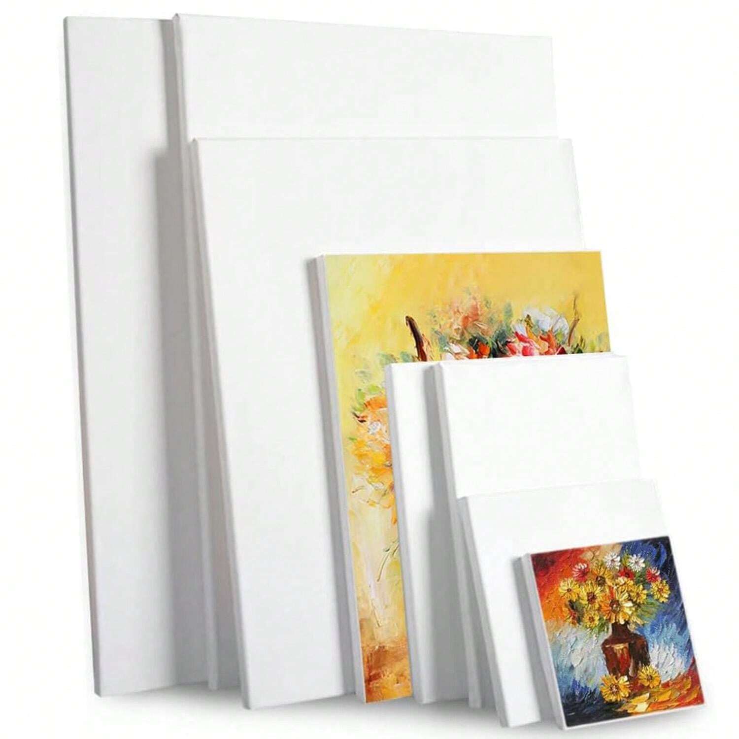 15x15cm (6x6 Inch) Artist Square Stretched Canvas, Small Pre-Stretched ...