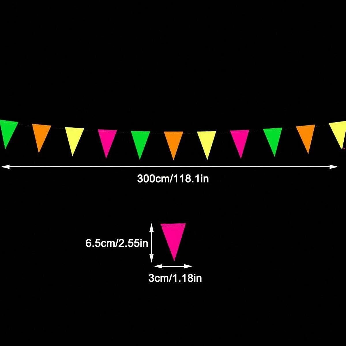 Banner de banderines versátil de neón UV en 5 paquetes: regalos de ...