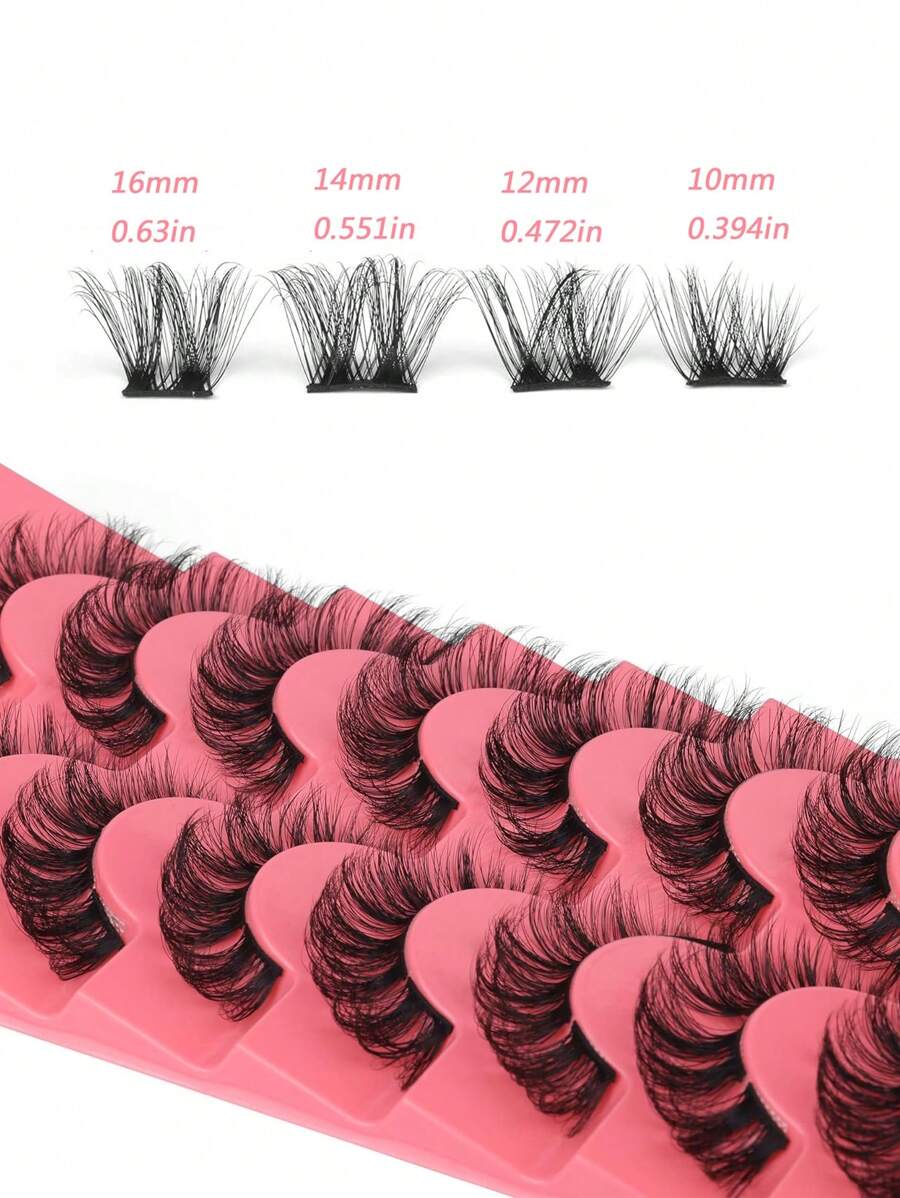 Cat Eye Lash Cluster Natural Bundled Lashes 8-16mm Cluster Individual ...