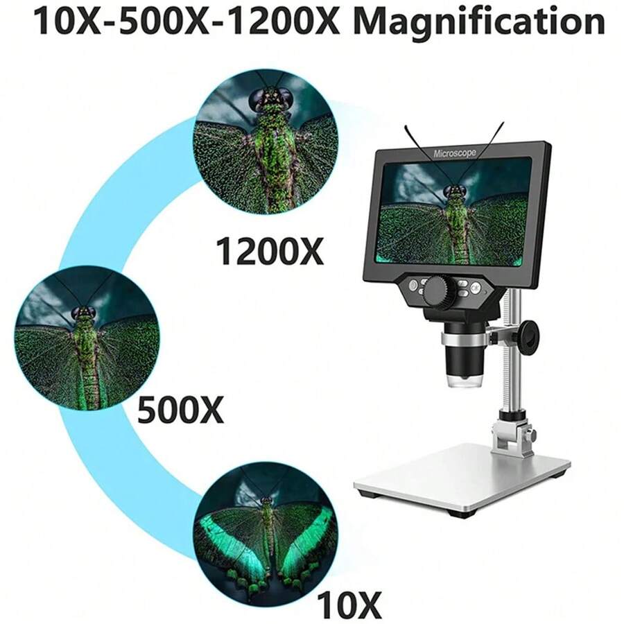 4.3-Inch Digital Microscope 1000X USB Microscope With 1080p Welding ...