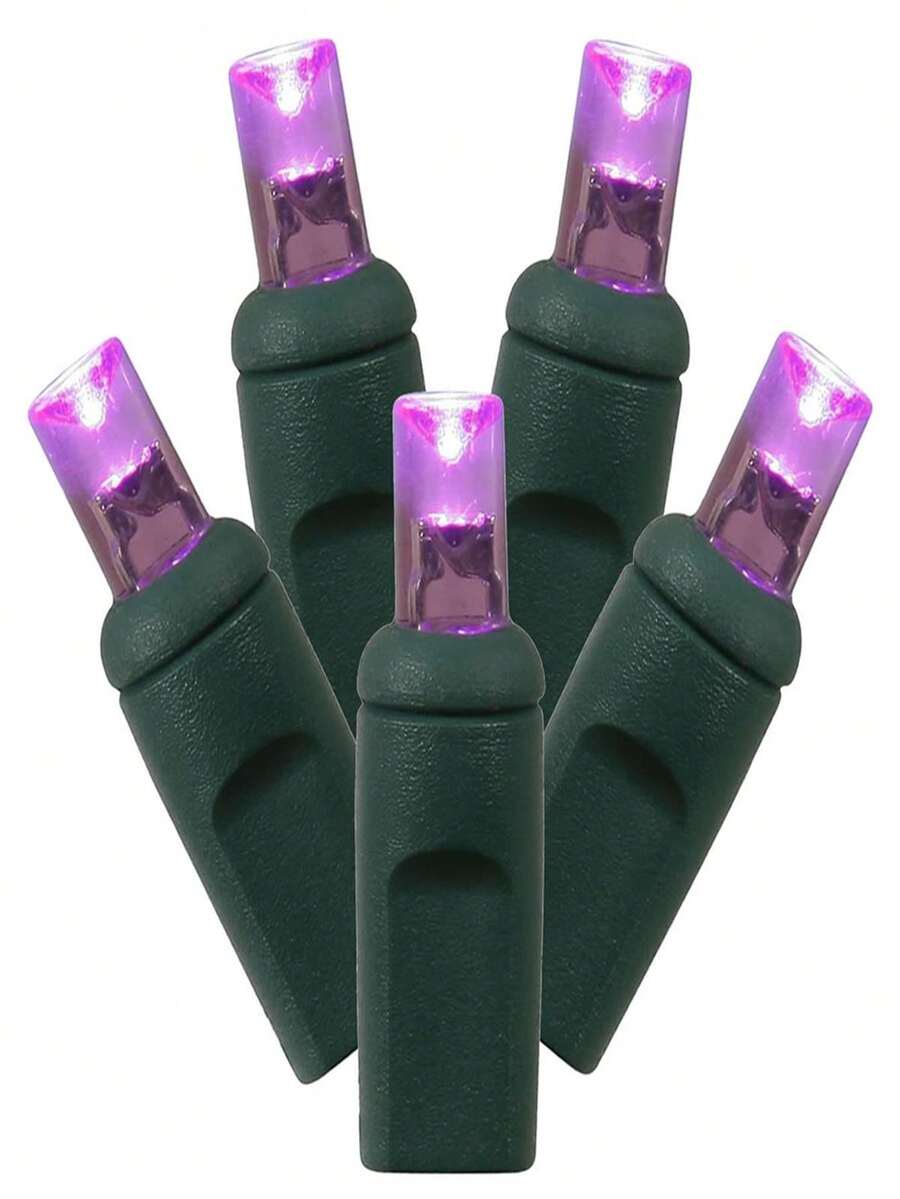 Unbeatablesale LED Purple Twinkle End Connecting 6 In. Spacing 35 Ft ...