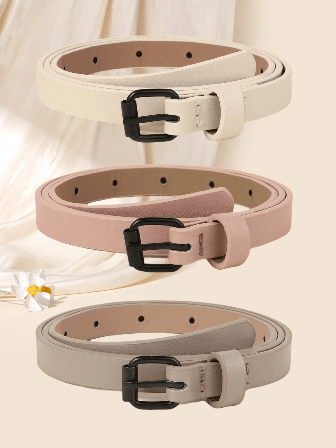 3pcs Square Buckle Belt Western dress belt | SHEIN USA