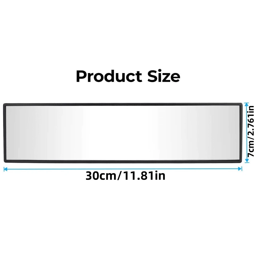 Car Panoramic Rear View Mirror, Interior Clip On Wide Angle Rearview ...