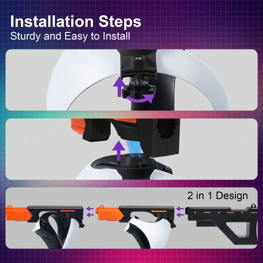 Support de pistolet VR magnétique pour PSVR2, accessoires de poignée VR ...