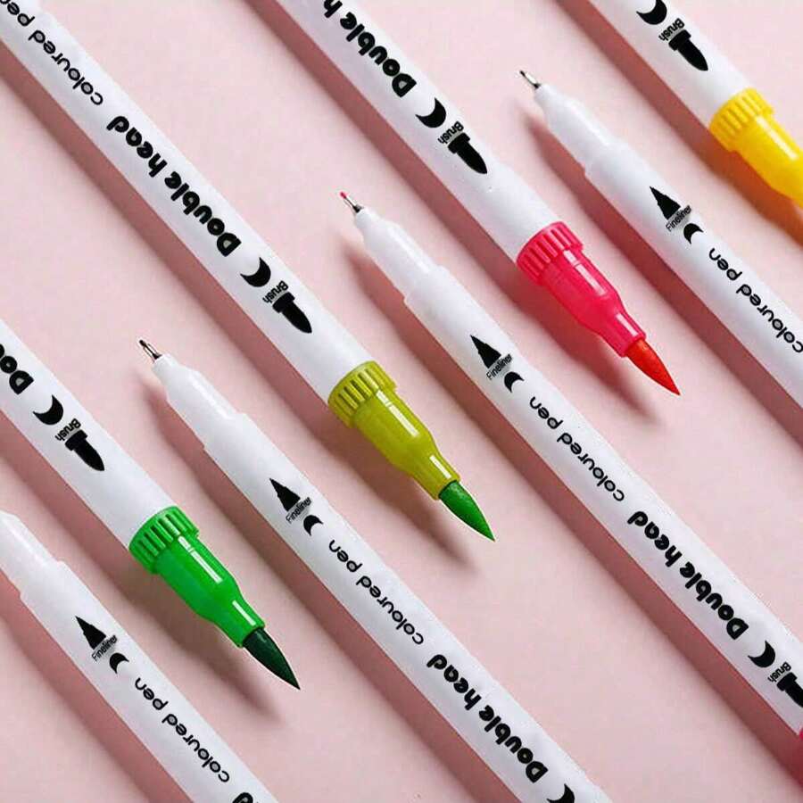 Dual Brush Marker Pens For Coloring Books, Tanmit Fine Tip Coloring ...
