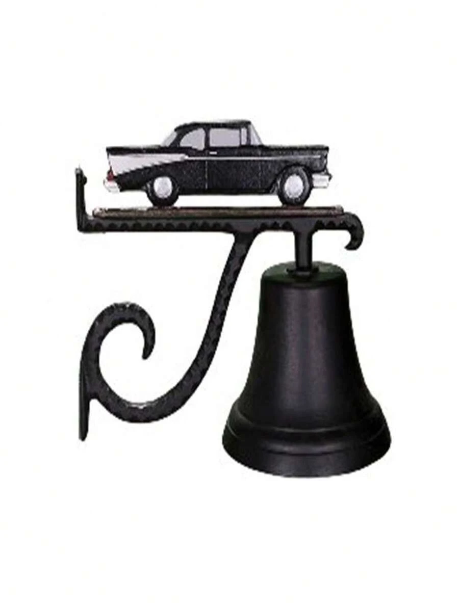 Cast Bell With Black And White Classic Car Ornament | SHEIN USA