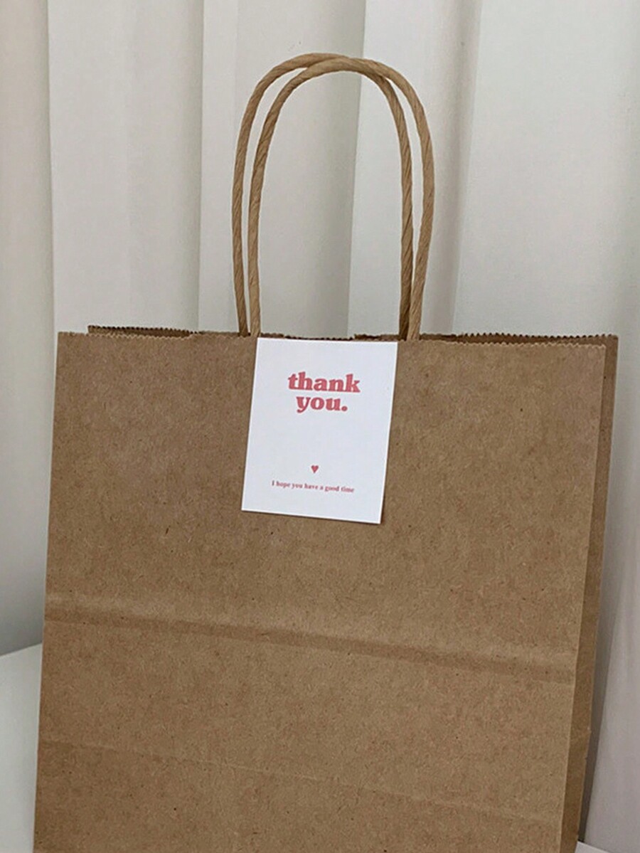 5pcs Simple White Thank You Sticker Labels For Gift Wrapping, Packaging ...