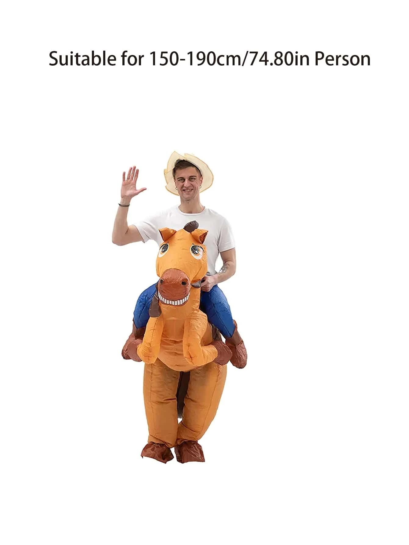1 Set Inflatable Horse Riding Costume (Fan + Inflatable Costume) For ...