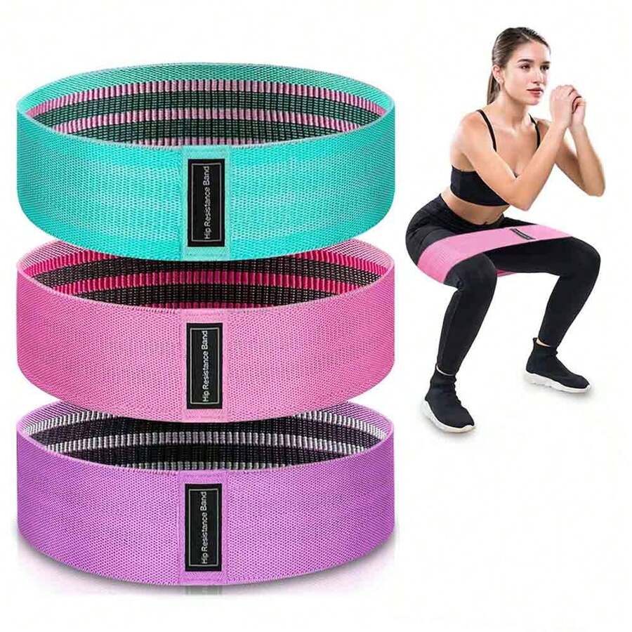 Exercise Bands, 3 Levels Fabric Resistance Bands For Working Out ...