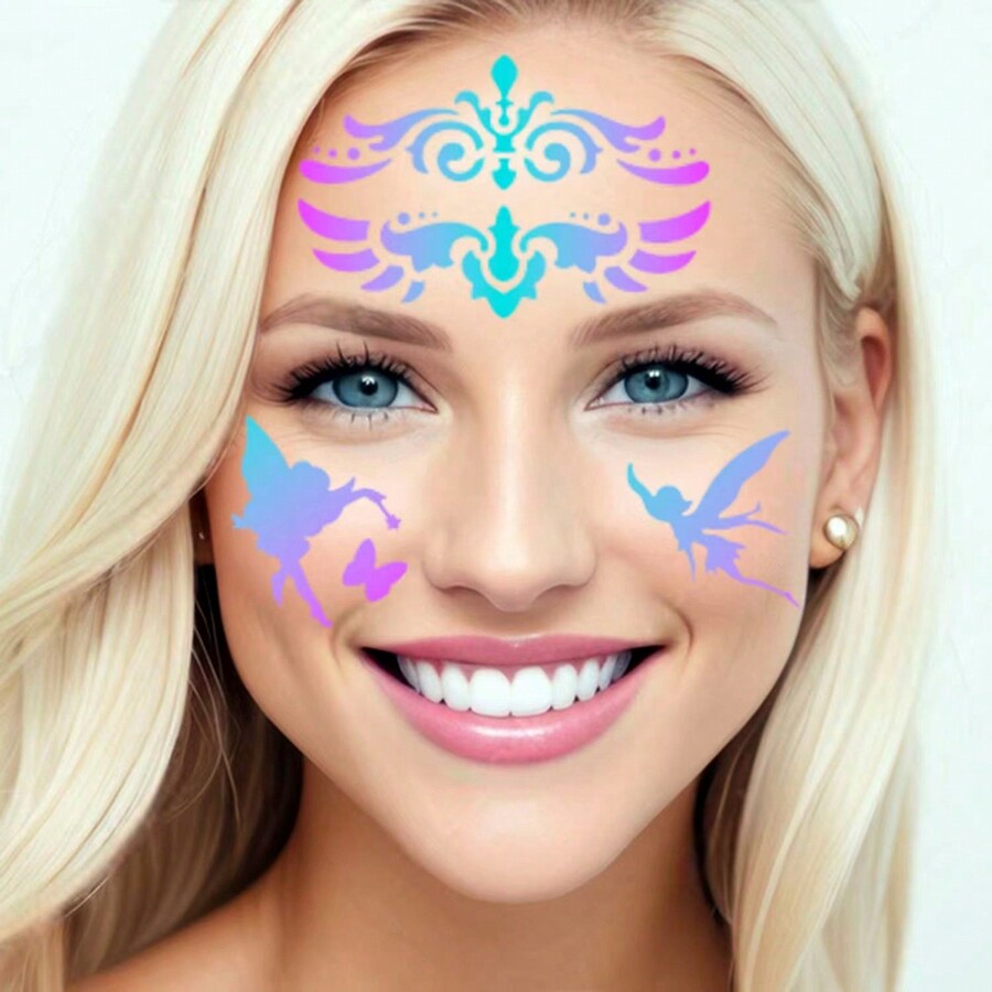 12pcs Face Painting Templates, Reusable Body Face Painting Templates ...