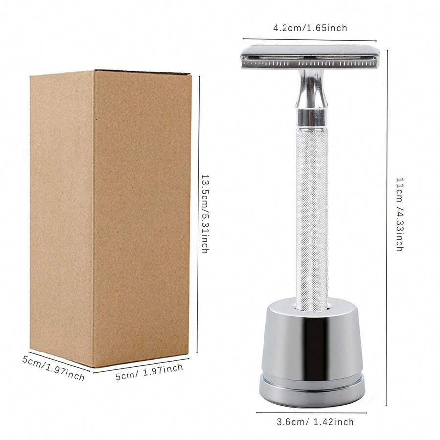 Classic Double Edge Razor With Aluminum Base And Five Blades, Men's ...