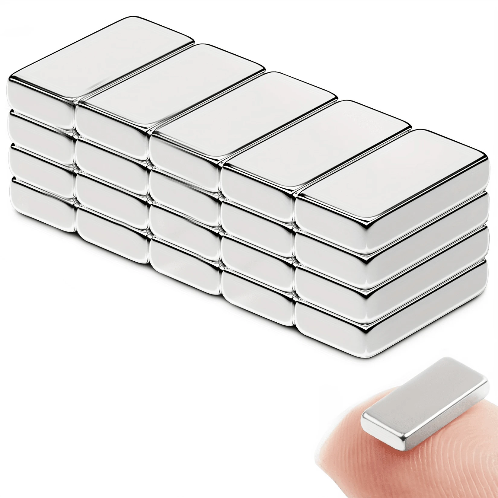 100pcs 9.7x4.7x1.7mm Strong Rare Earth Magnets Bars, Small Tiny ...
