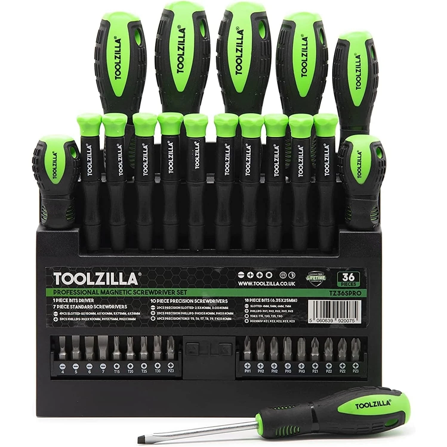 36 Piece - Magnetic Screwdriver Set, Flathead Screwdrivers, Premium ...