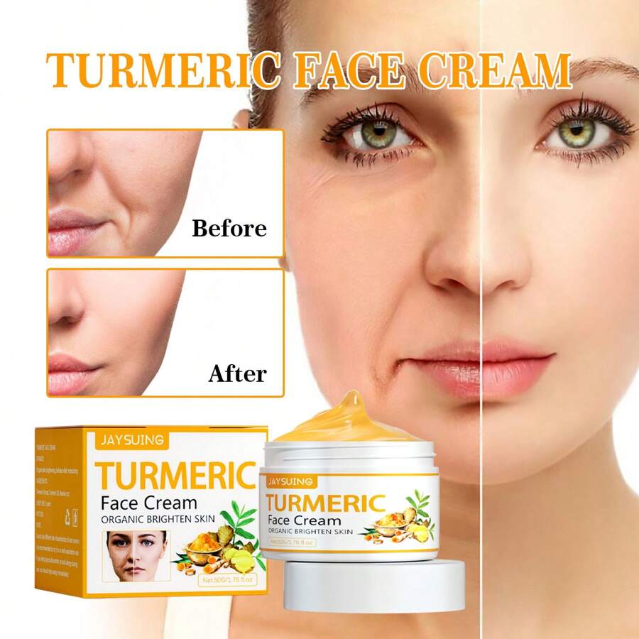 Turmeric Face Cream Moisturizer With Lifting Effect, Vitamin E Face ...