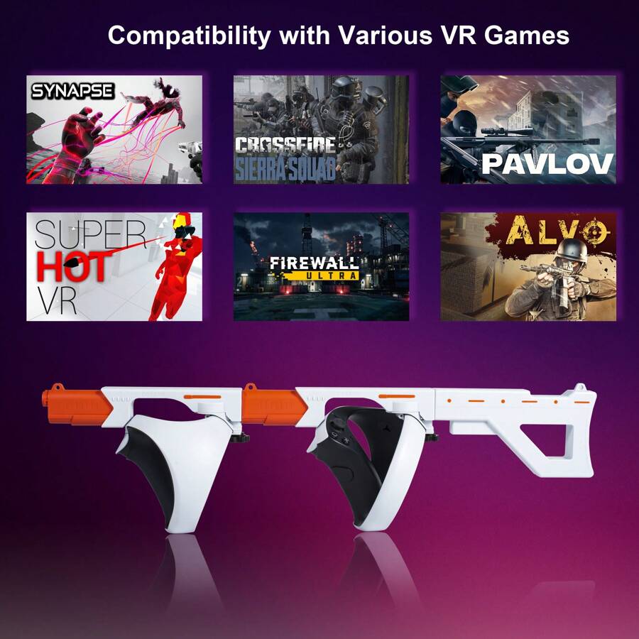 Magnetic VR Gun Stock For PSVR2, 3-In-1 Changing VR Handle Accessories ...