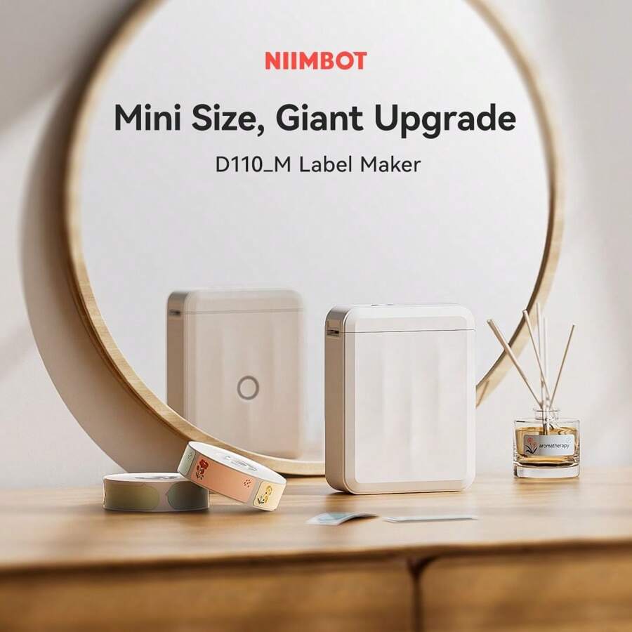 NiiMbot NIIMBOT D110_M Mini Label Maker Machine With Tape, Portable Bluetooth Thermal Printer ...