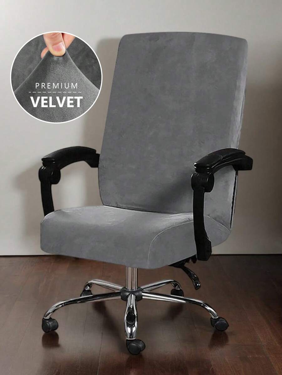 Velvet Office Chair Cover Computer Desk Chair Cover Stretchable Boss ...