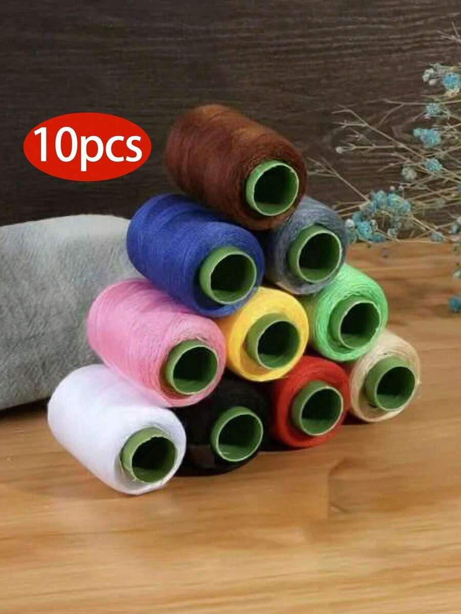 10 Rolls Mixed Color Sewing Thread For Diy Sewing Clothes, Handicrafts ...
