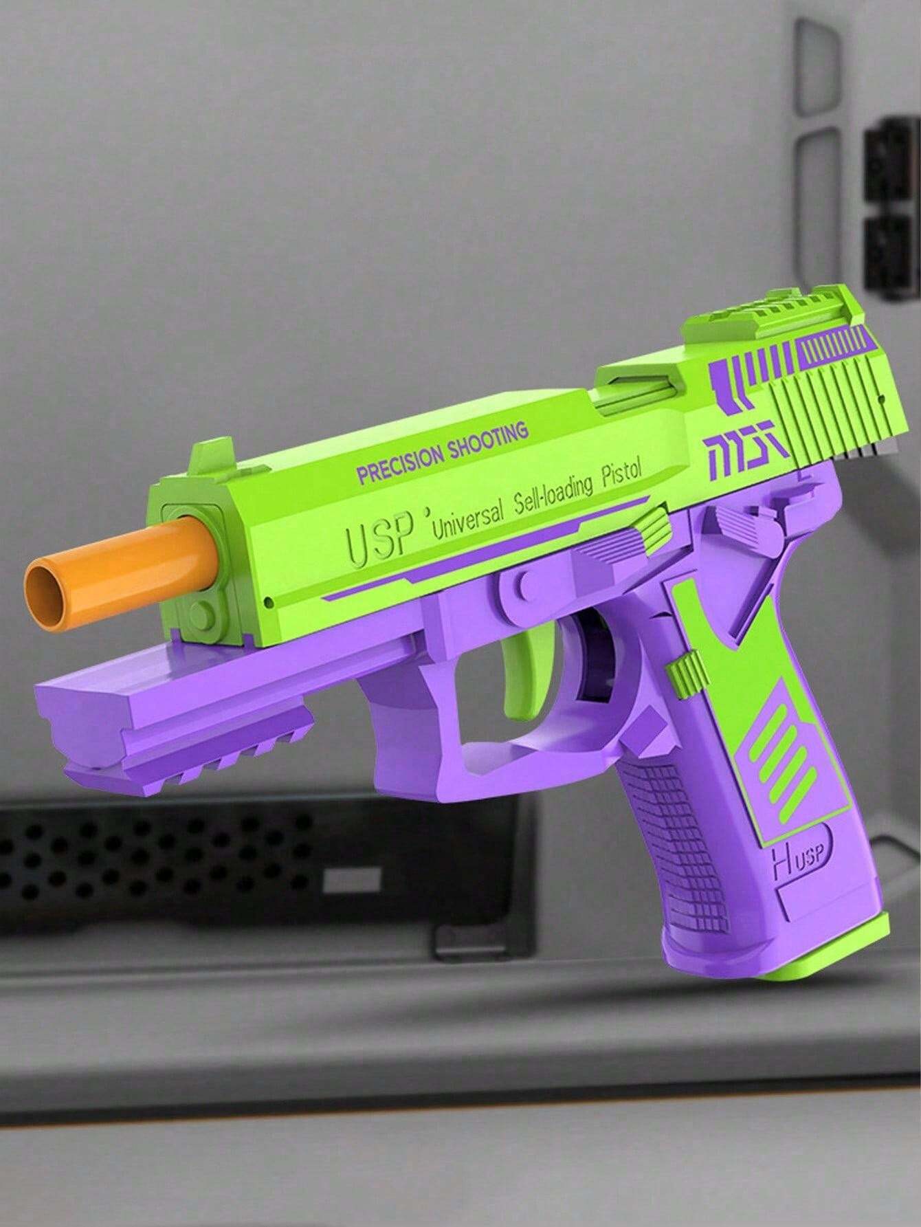 One Soft Bullet Gun Semi-Automatic Pistol Toy With Ejection System For ...