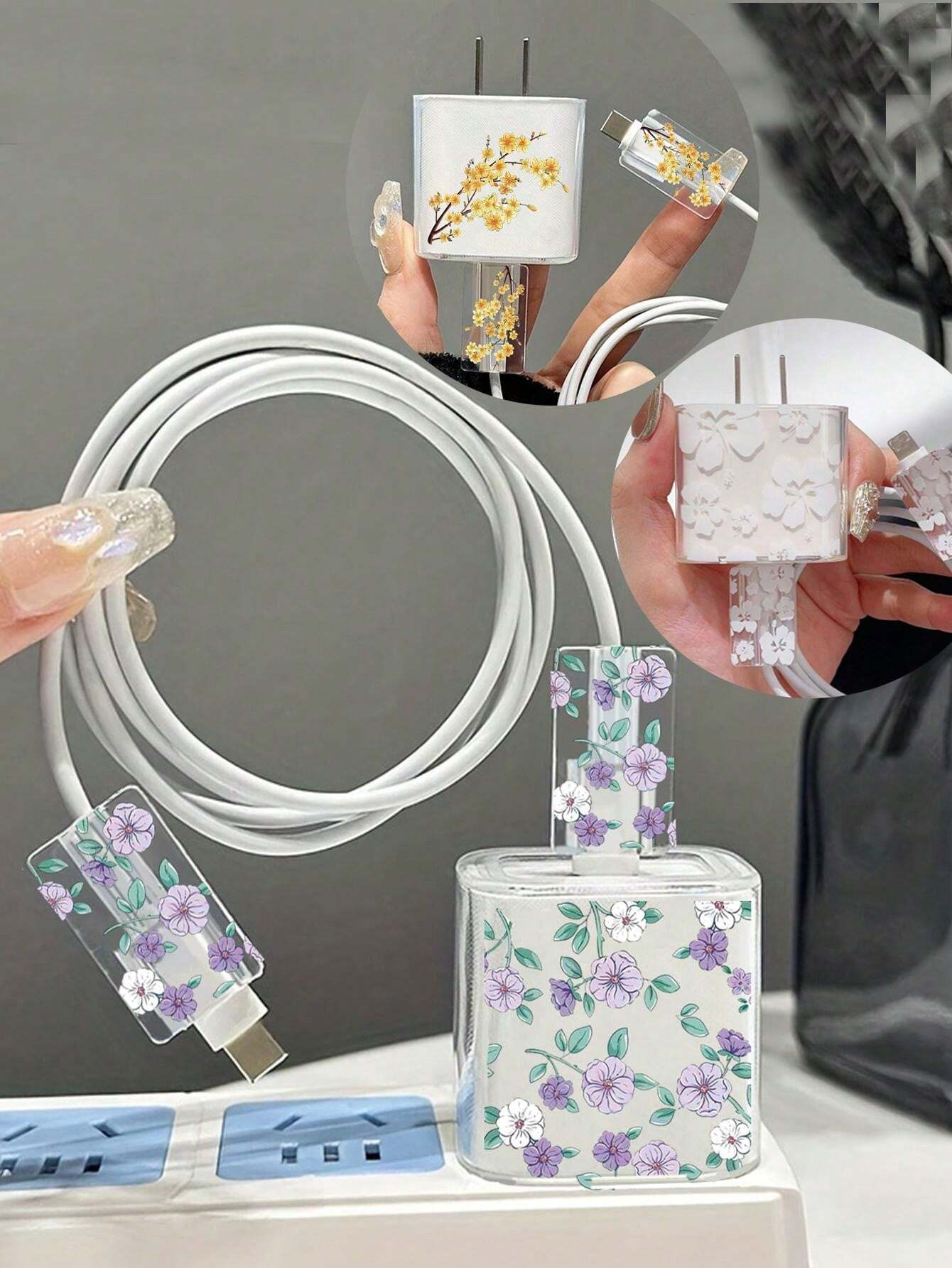 IPhone Charger Protector Set With 20W Charger Head Cover, 18W Data ...