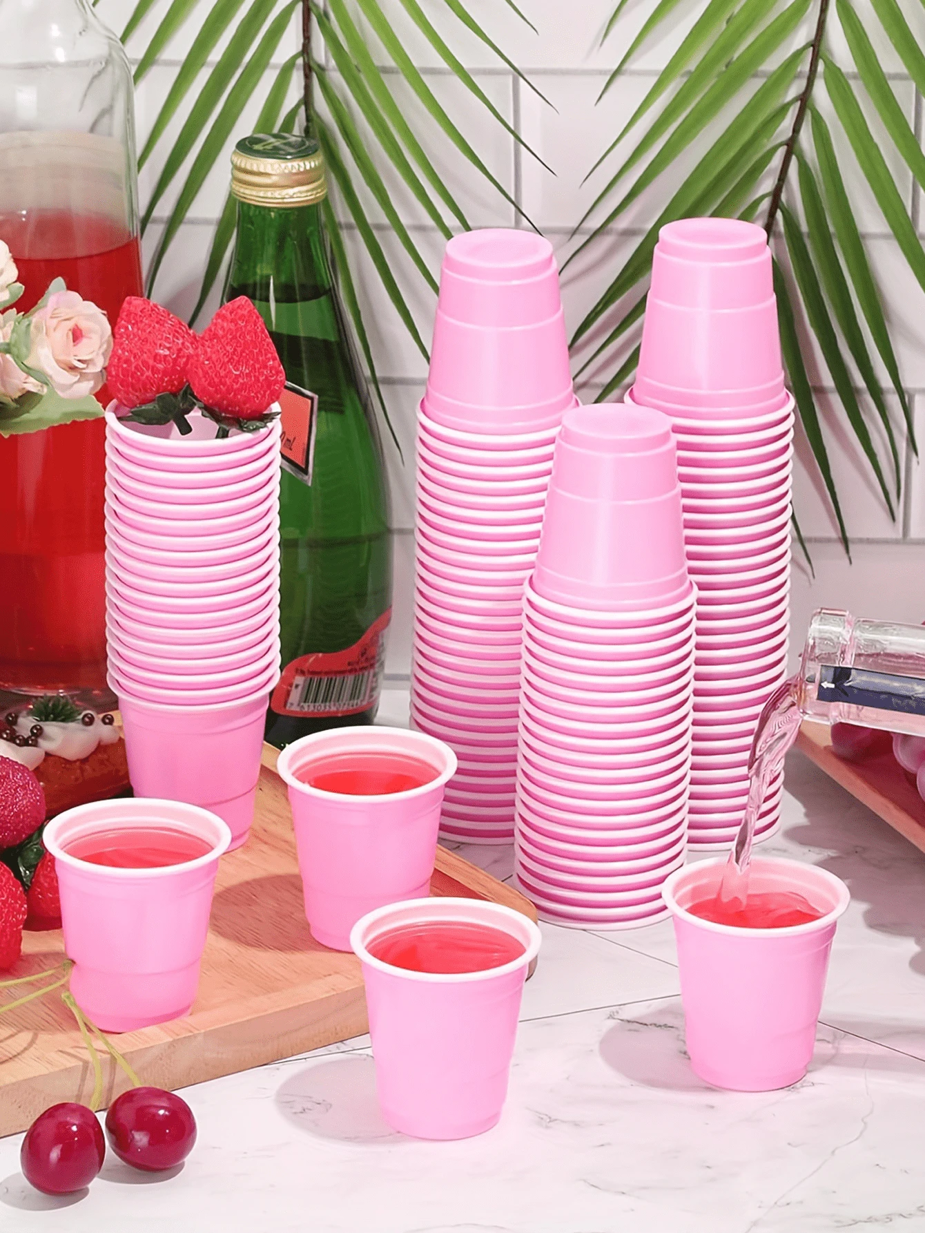 10/15/25pcs Plastic Shot Glasses, 2oz Mini Party Cups, Small Plastic ...
