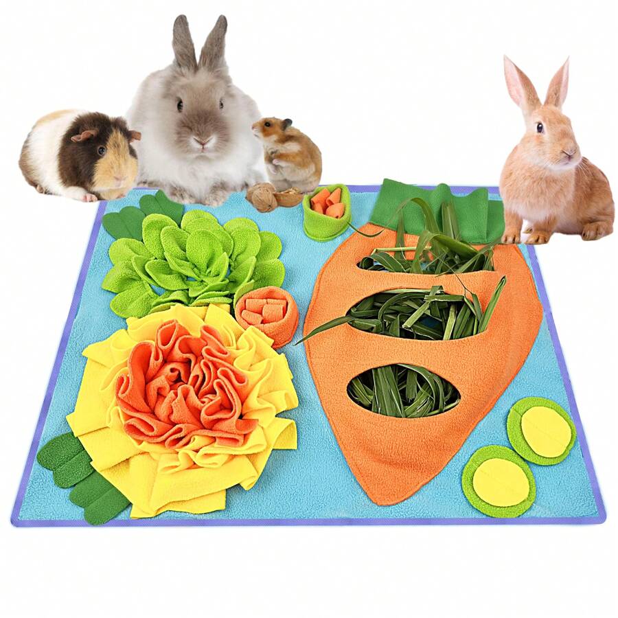 Pet Snuffle Mat For Rabbit Feeding, Hamster Scent Training, Seek Food ...