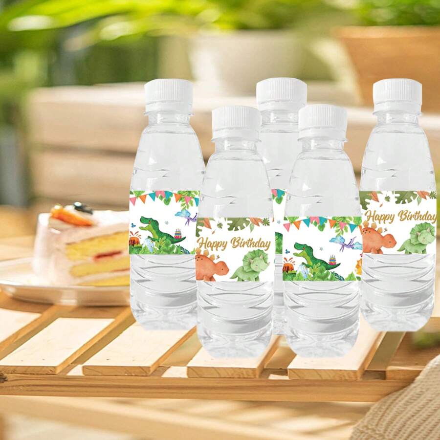 10pcs Dinosaur Theme Water Bottle Stickers, Tyrannosaurus, Triceratops ...