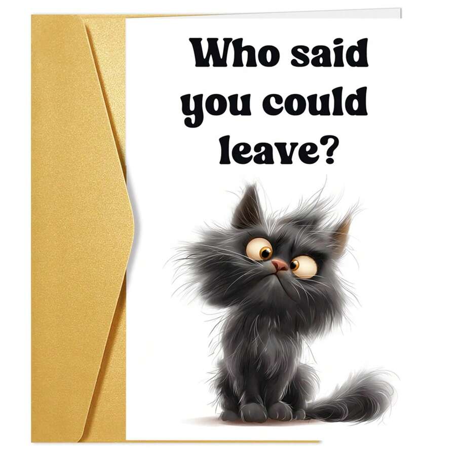 One Set Of Funny Resignation Card For Friends Or Colleagues, 'Thinking ...