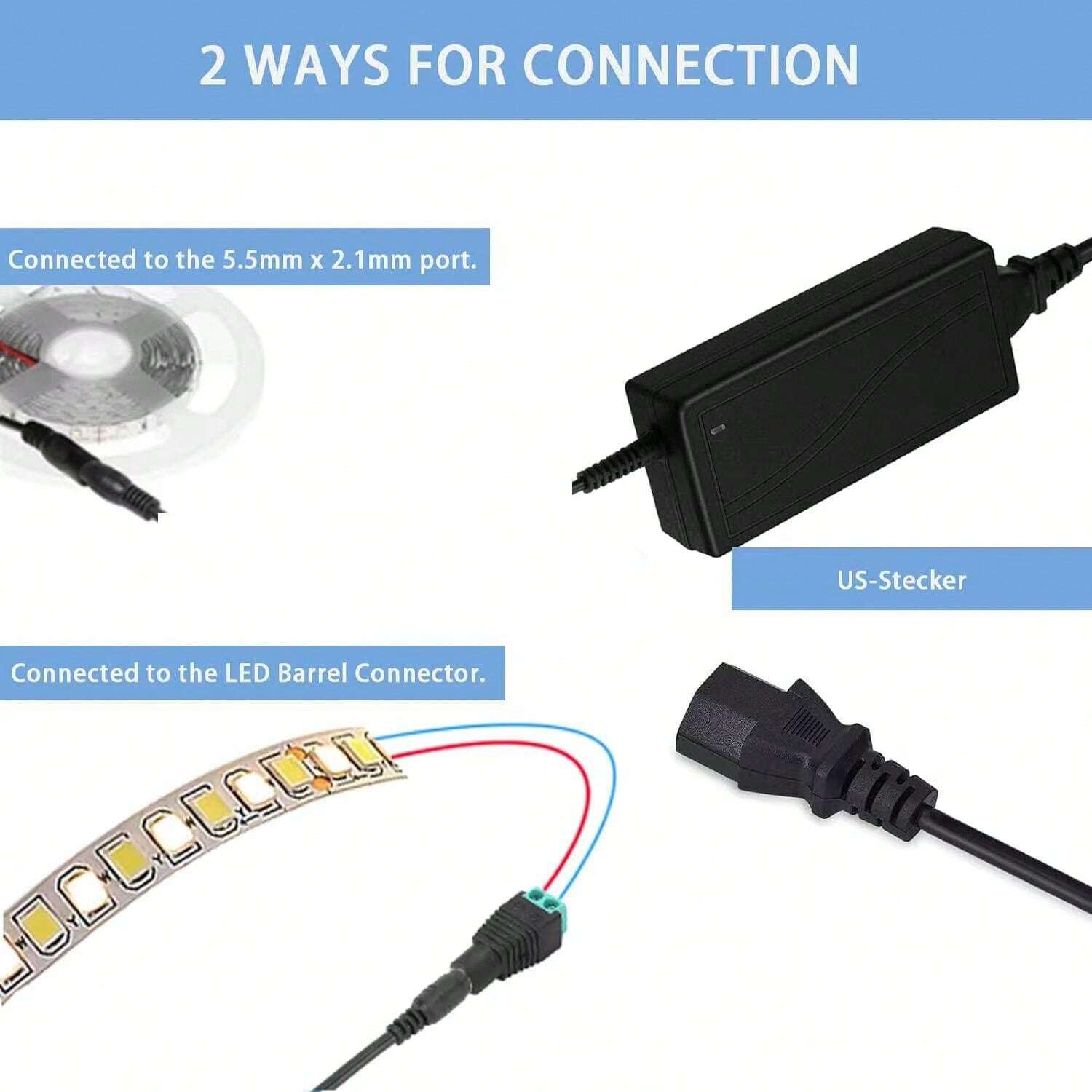 100-240V AC To DC 12V 5A Power Suppy, 12 Volts 5 Amps AC DC Table Top ...