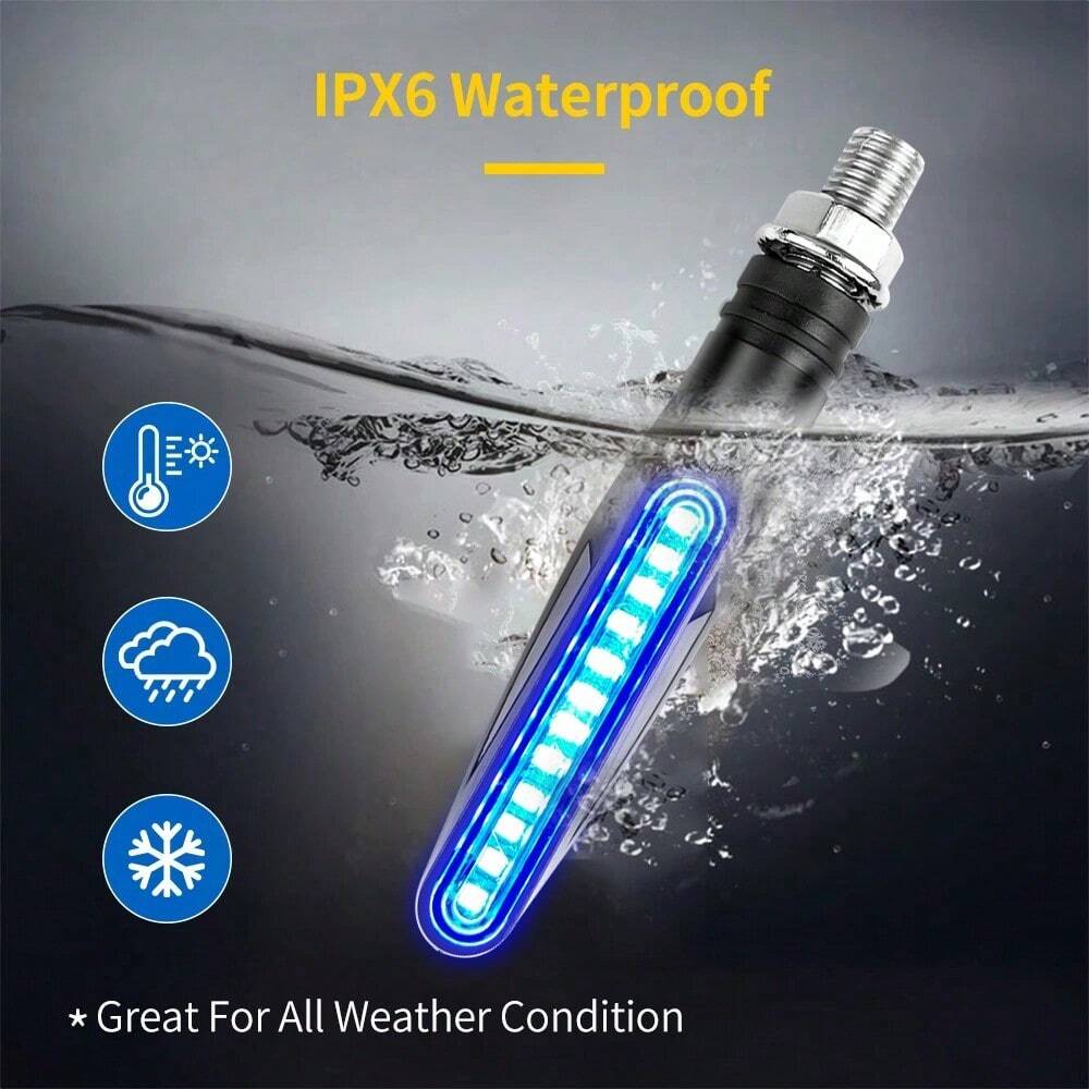 Motorcycle Led Turn Signals Directional Indicators Flashing Rear Tail ...