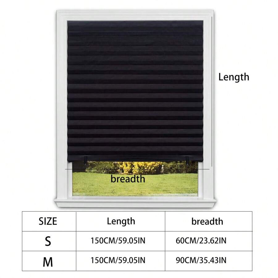1pc Cordless Filter Blinds Pleated Curtains Pleated Window Paper Blinds ...