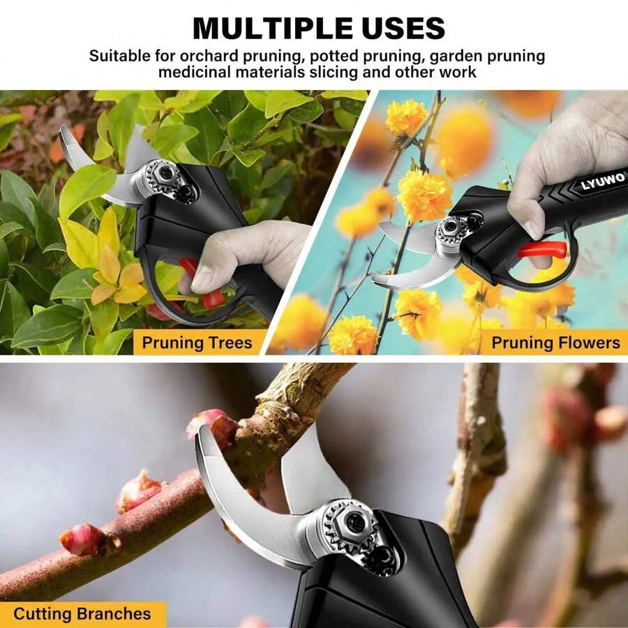 LYUWO Electric Scissors For Fruit Tree Pruning, Rechargeable Garden ...