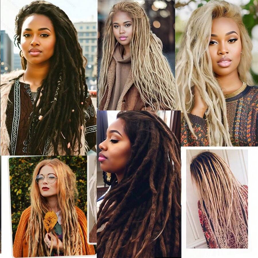 22 Inch Double Ended Dreadlocks Extensions For Women 10 Strands ...
