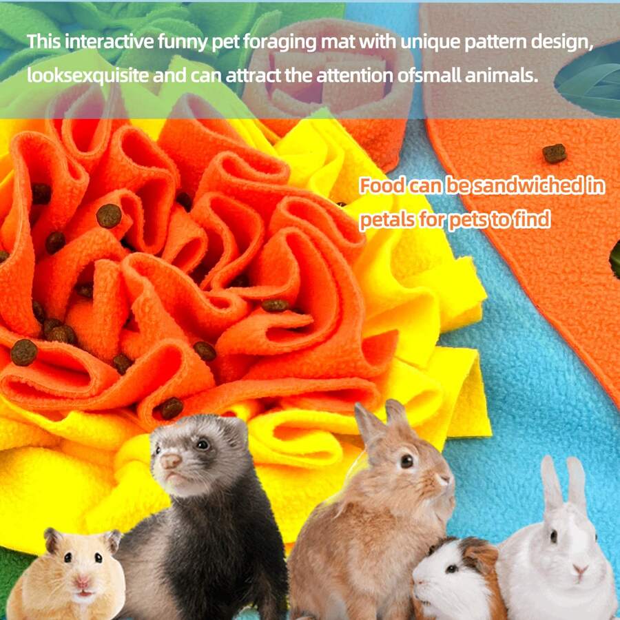 Pet Snuffle Mat For Rabbit Feeding, Hamster Scent Training, Seek Food ...