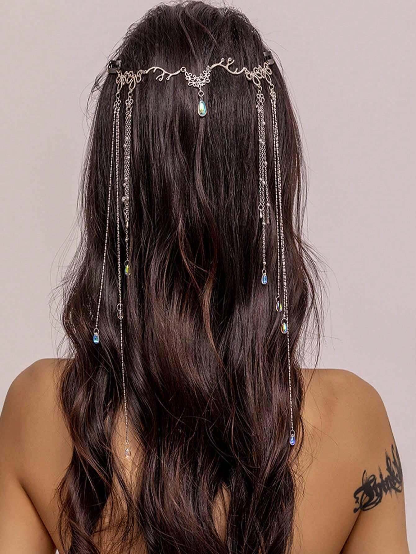 1pc Exquisite Bohemian Tassel Head Chain - Unique Women's Beaded ...