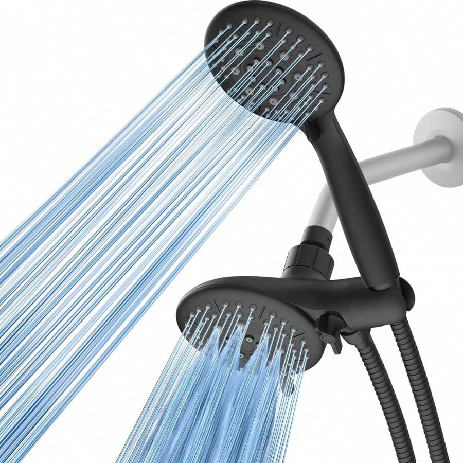 48-Setting High Pressure 3-Way Shower Head Combo, Hand Held Shower ...