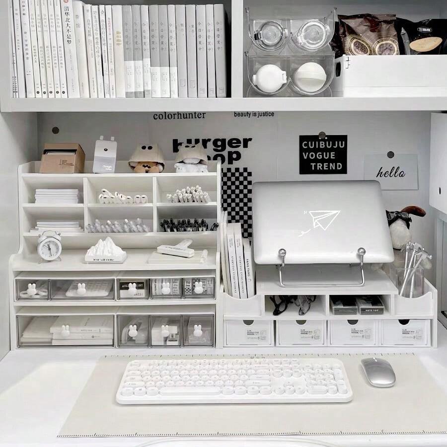 INS Desktop Computer Monitor Stand With Storage, Height-Adjustable ...