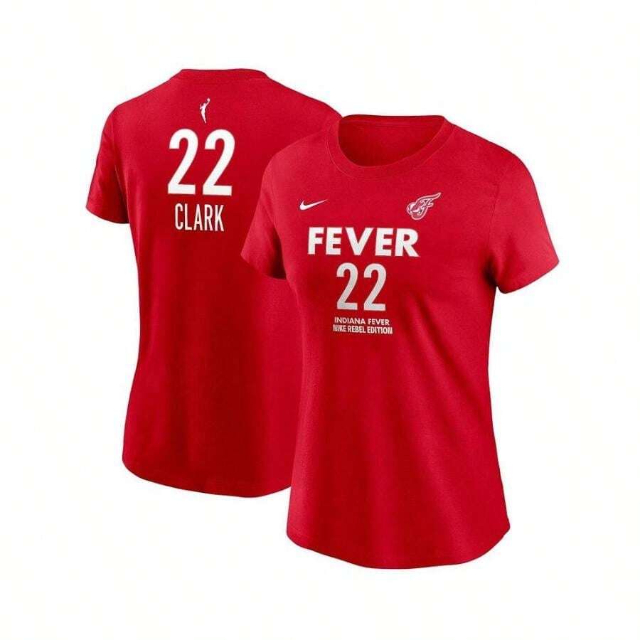 Nike Camiseta feminina Caitlin Clark Red Indiana Fever 2024 WNBA Draft ...