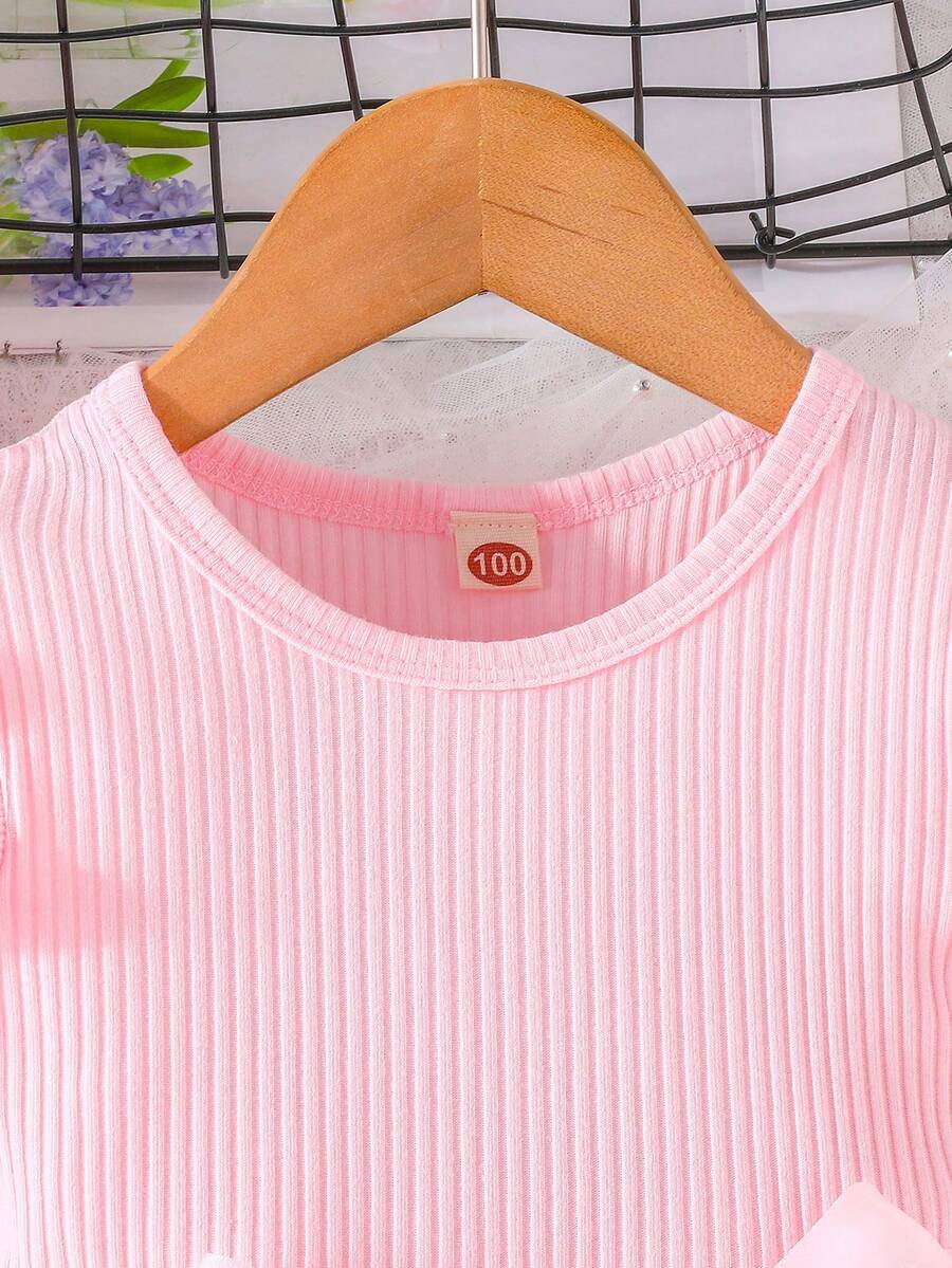 かわいい蝶柄ドレス、フラッタースリーブとリブ付きの裾、夏の子供服に最適 | SHEIN JAPAN