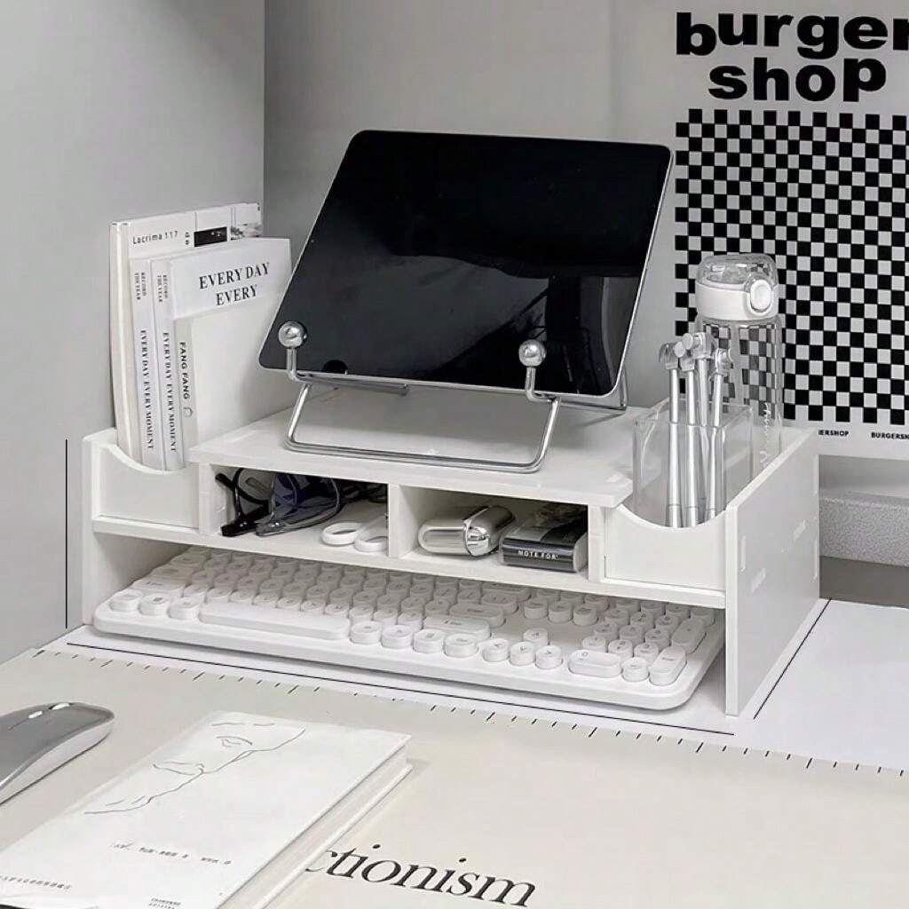 INS Desktop Computer Monitor Stand With Storage, Height-Adjustable ...