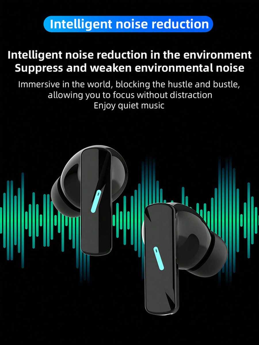 TWS Wireless Earbuds, In-Ear Headphones BT 5.4 Stereo Earphones With ...