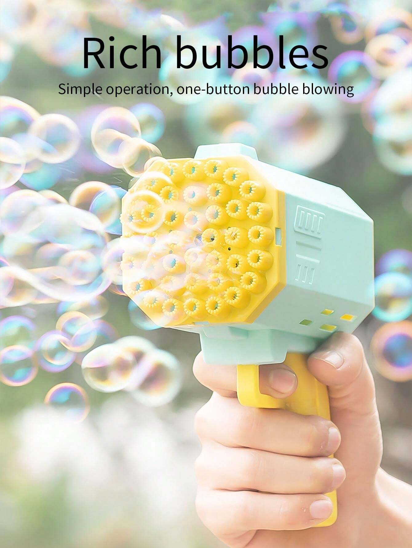 Summer Outdoor Bubble Blowing Water Toy, Handheld Bubble Gun With Multi ...