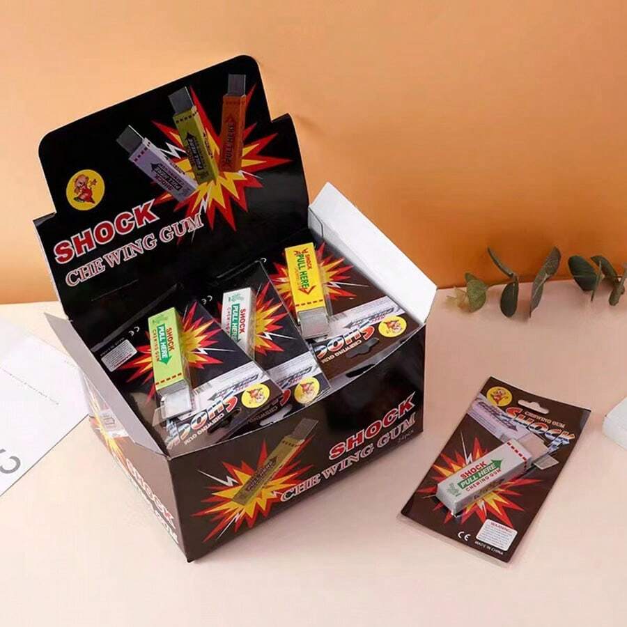 Shock Chewing Gum Prank Toy, Creative Halloween Gag Gifts, Electric ...
