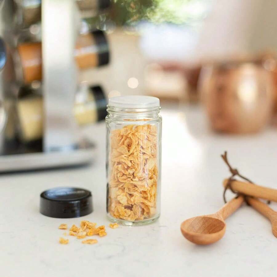 20 Jar Spice Rack With Spices Included - Revolving Tower Organizer For ...