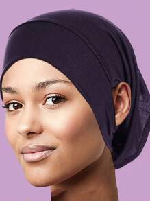 Women's Hijab Islamic Under Scarf Ready Solid Color Undercap With Ear ...